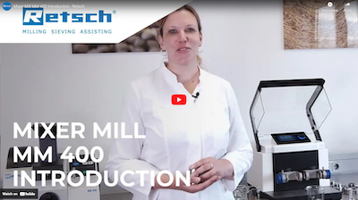 Product Video of the New Mixer Mill MM 400 from Retsch - A true multipurpose mill